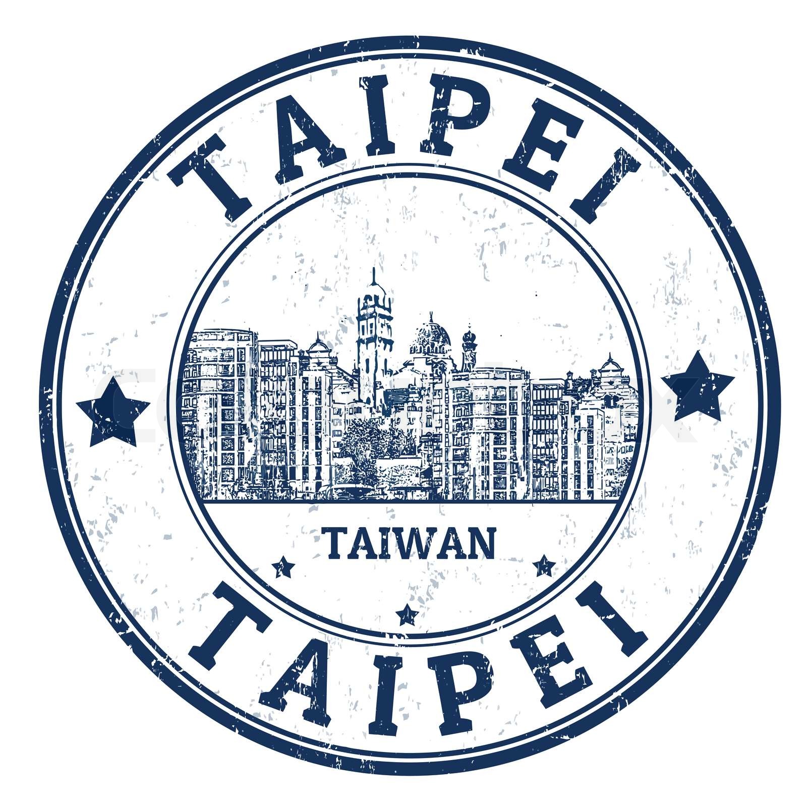 Taipei stamp | Stock vector | Colourbox