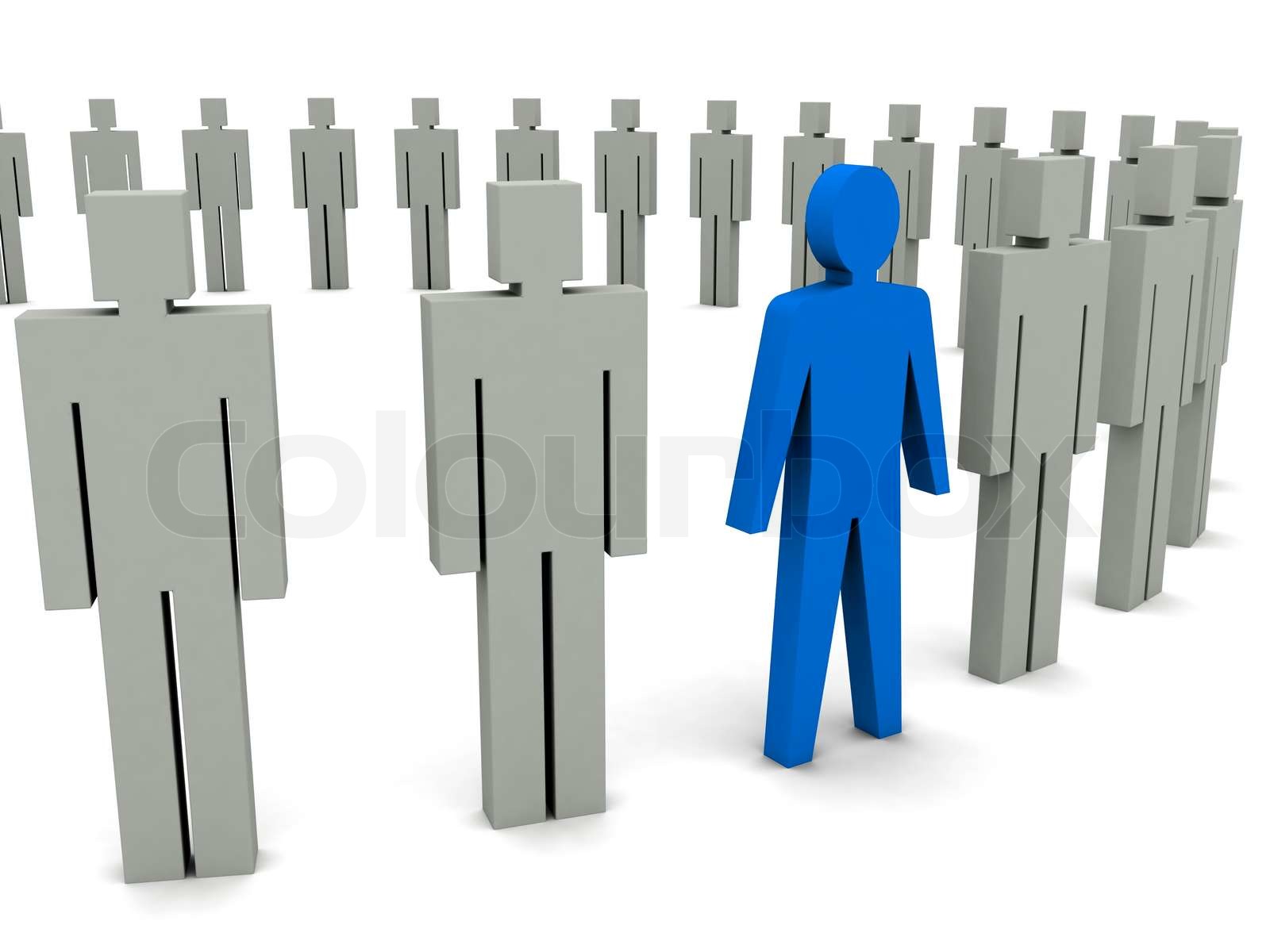 Einzelne Person in der Zeile. | Stock Bild | Colourbox