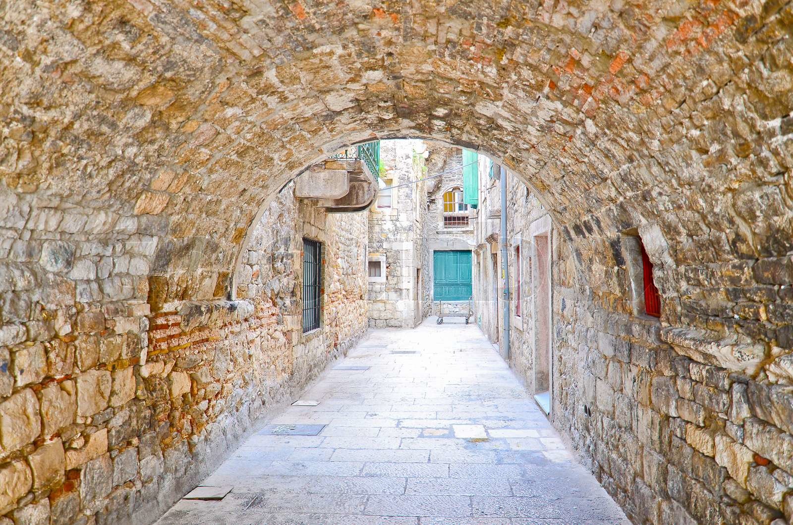 the old city streets in Split downtown, Croatia | Stock image | Colourbox