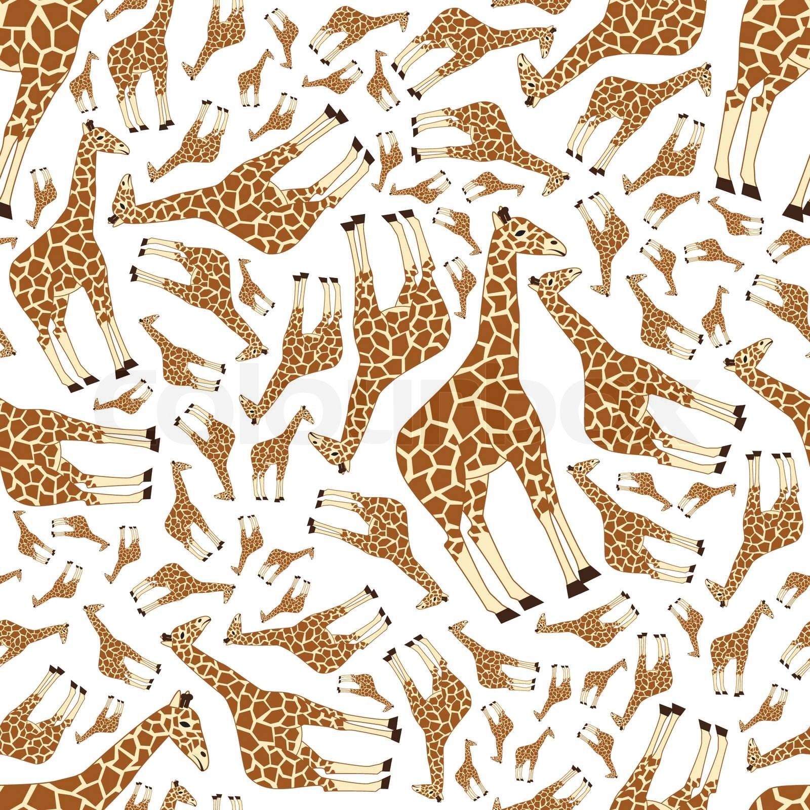 seamless giraffe pattern | Stock vector | Colourbox