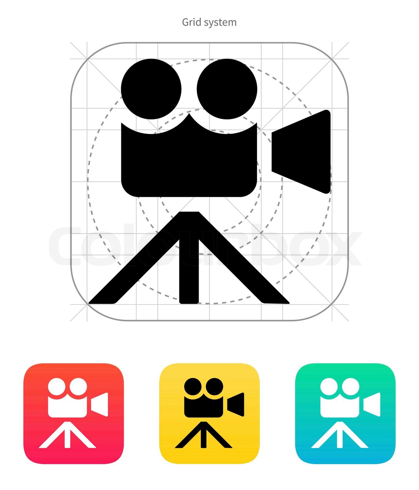 Filmkamera ikon | Stock vektor | Colourbox