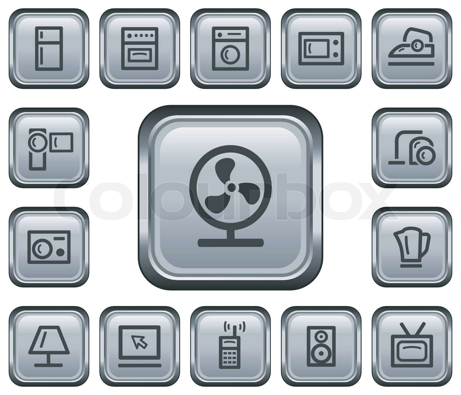 Home electronics buttons | Stock vector | Colourbox