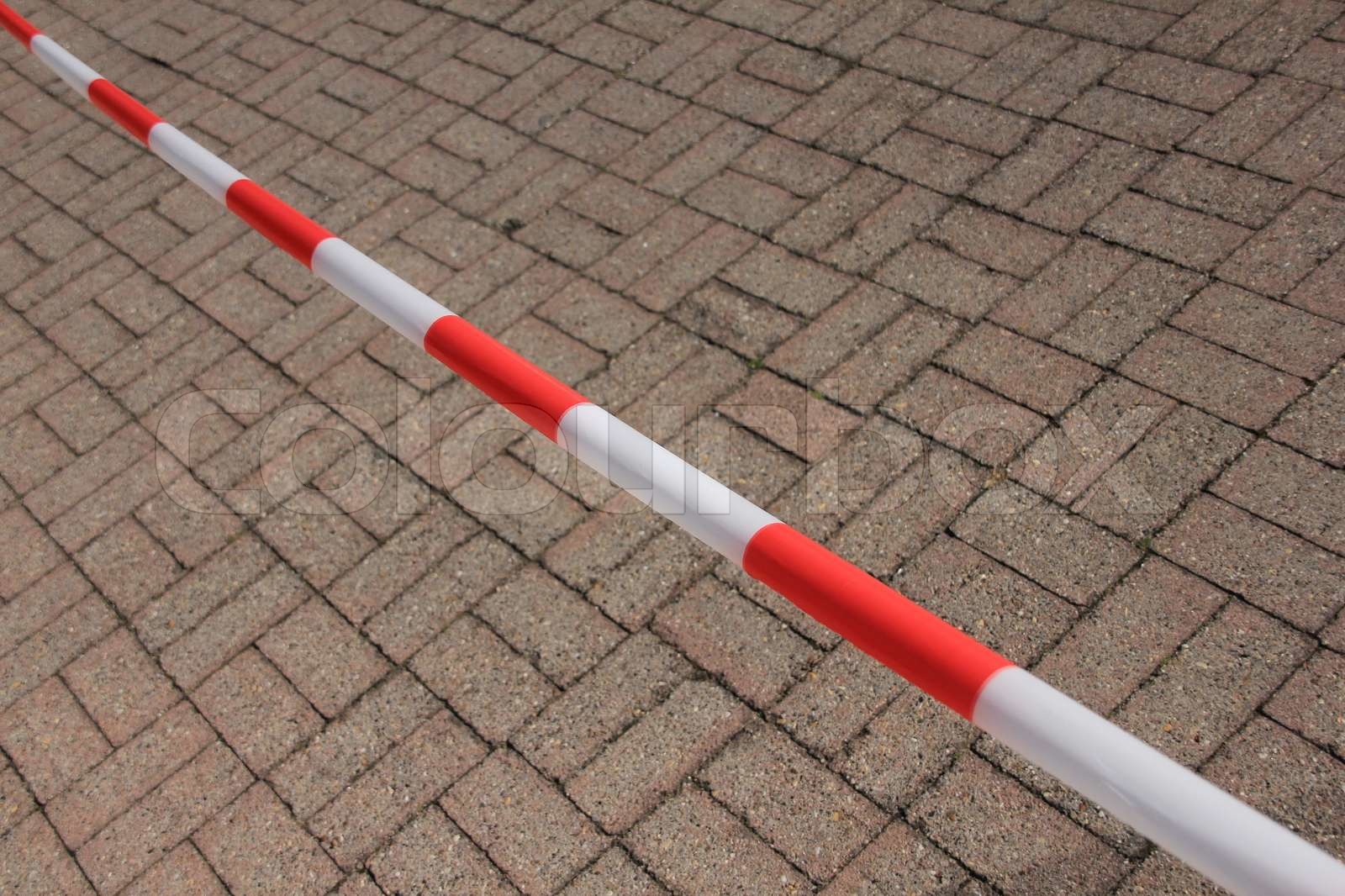 Ribbon, like a barrier. | Stock image | Colourbox