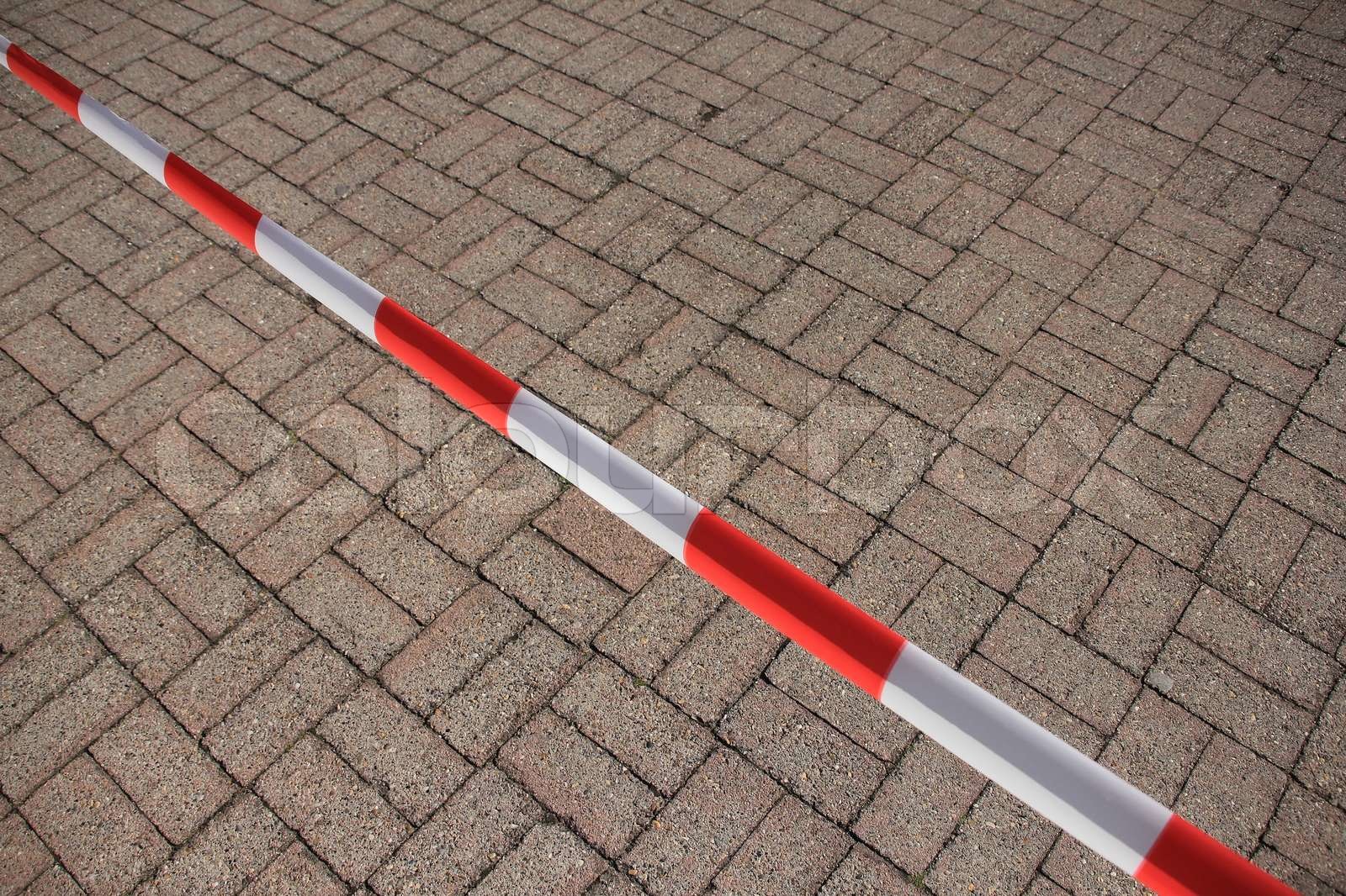 Ribbon, like a barrier. | Stock image | Colourbox