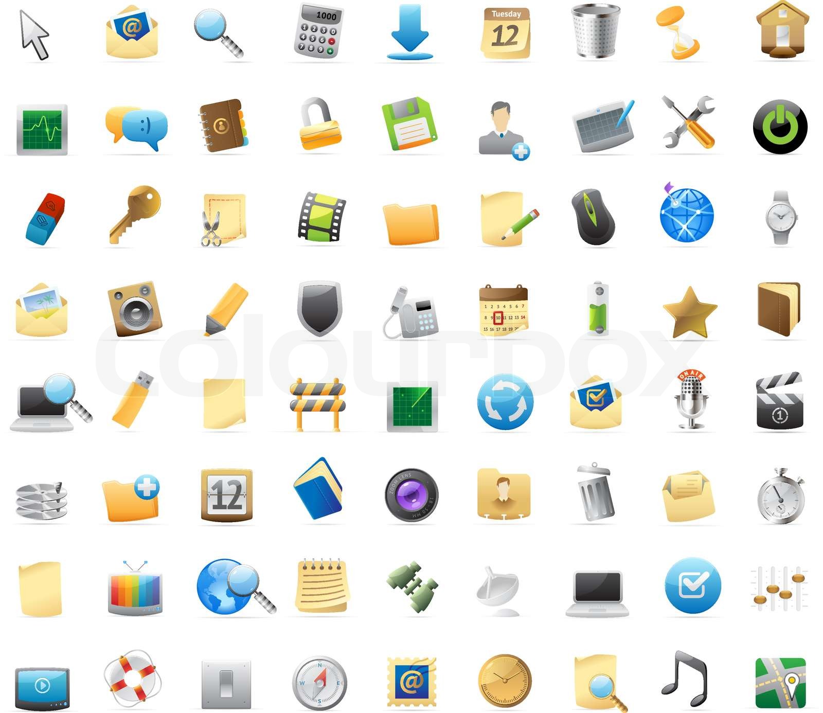 Icons für die Schnittstelle | Stock-Vektor | Colourbox