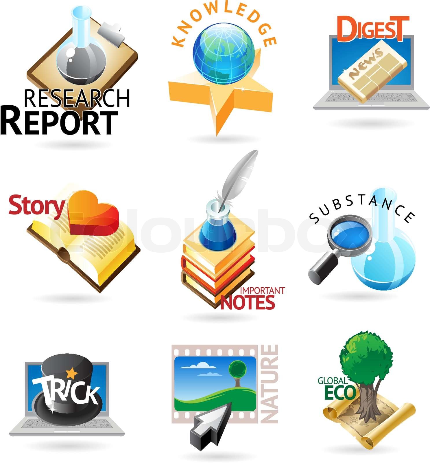 Science headers | Stock vector | Colourbox