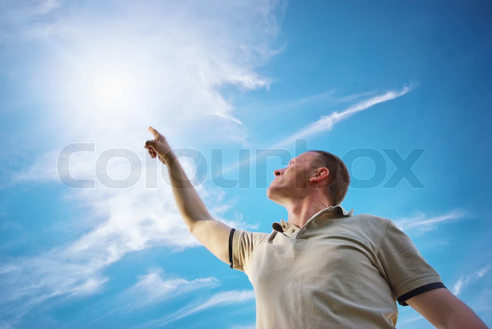 Man to sun | Stock image | Colourbox