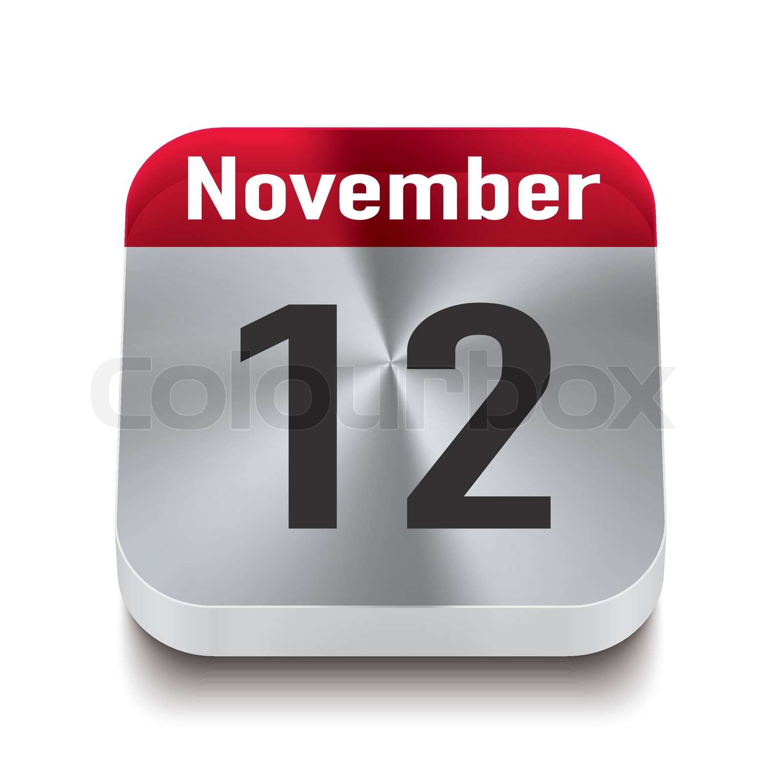 Transparent calendar perspektive - red - november 12th | Stock vector ...