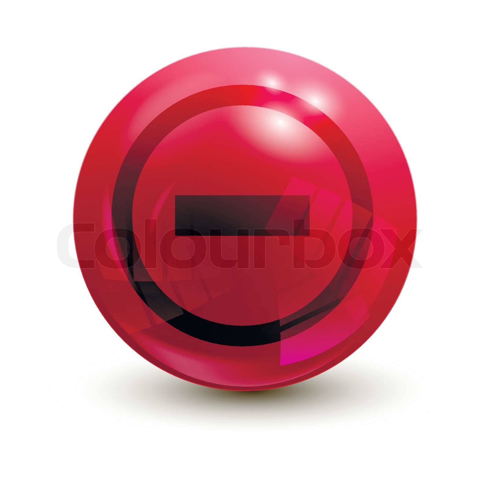 Shiny red ball vector | Stock vector | Colourbox