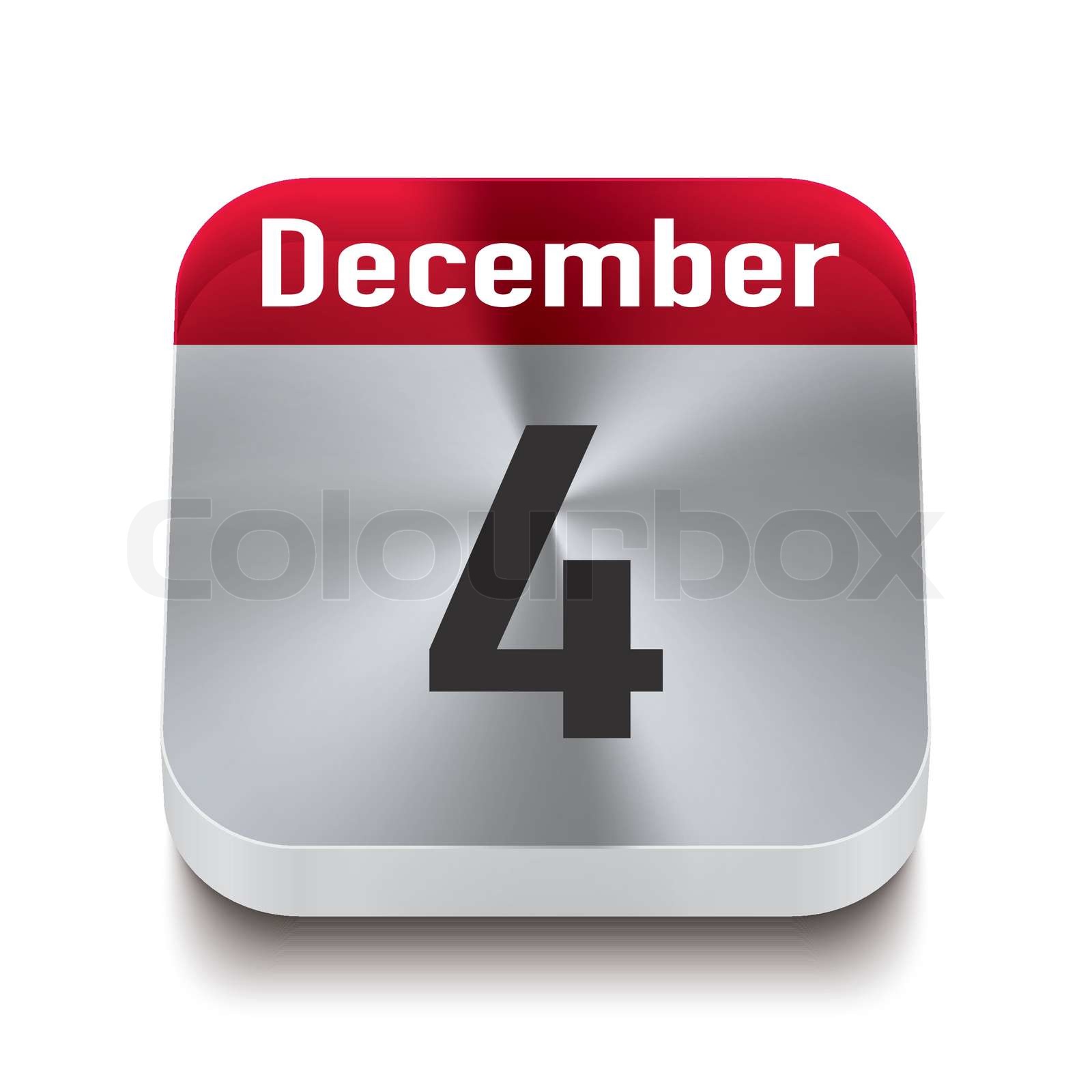 Transparent calendar perspektive - red - december 4th | Stock vector ...