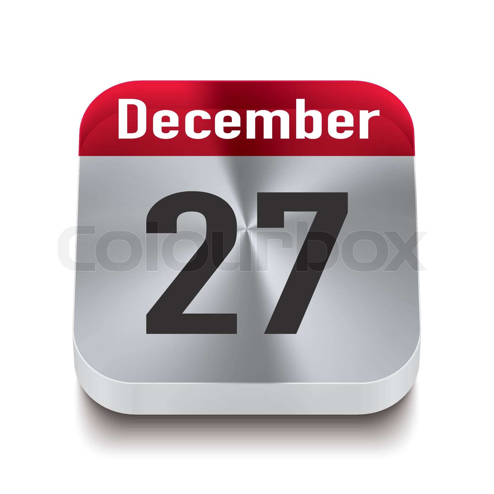 Transparent calendar perspektive - red - december 27th | Stock vector ...