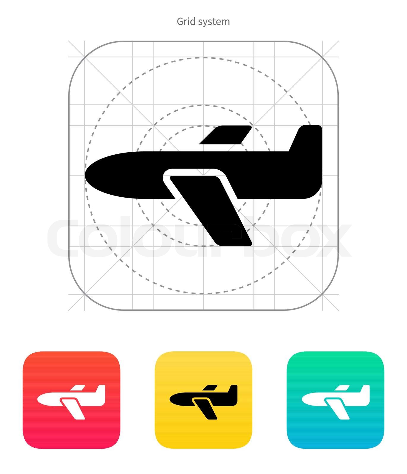 Flugzeug -Symbol | Stock-Vektor | Colourbox