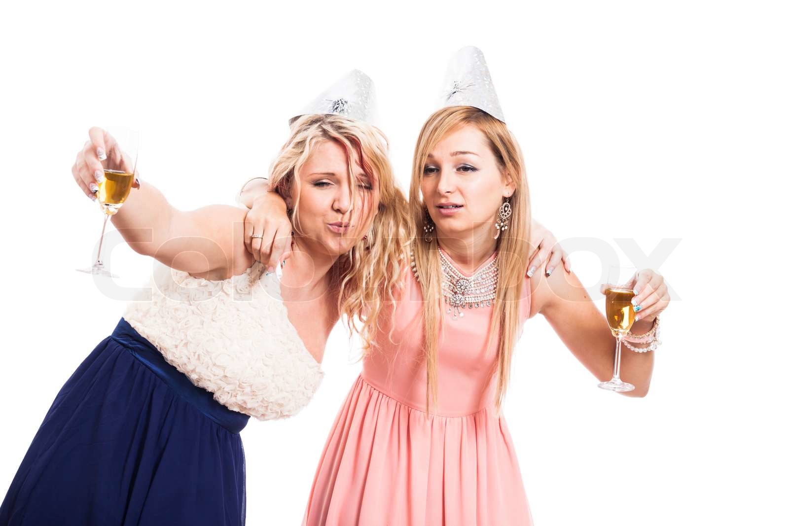 Drunk women celebrate | Stock image | Colourbox