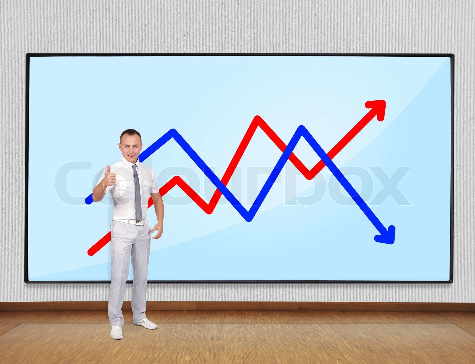 screen with chart | Stock image | Colourbox
