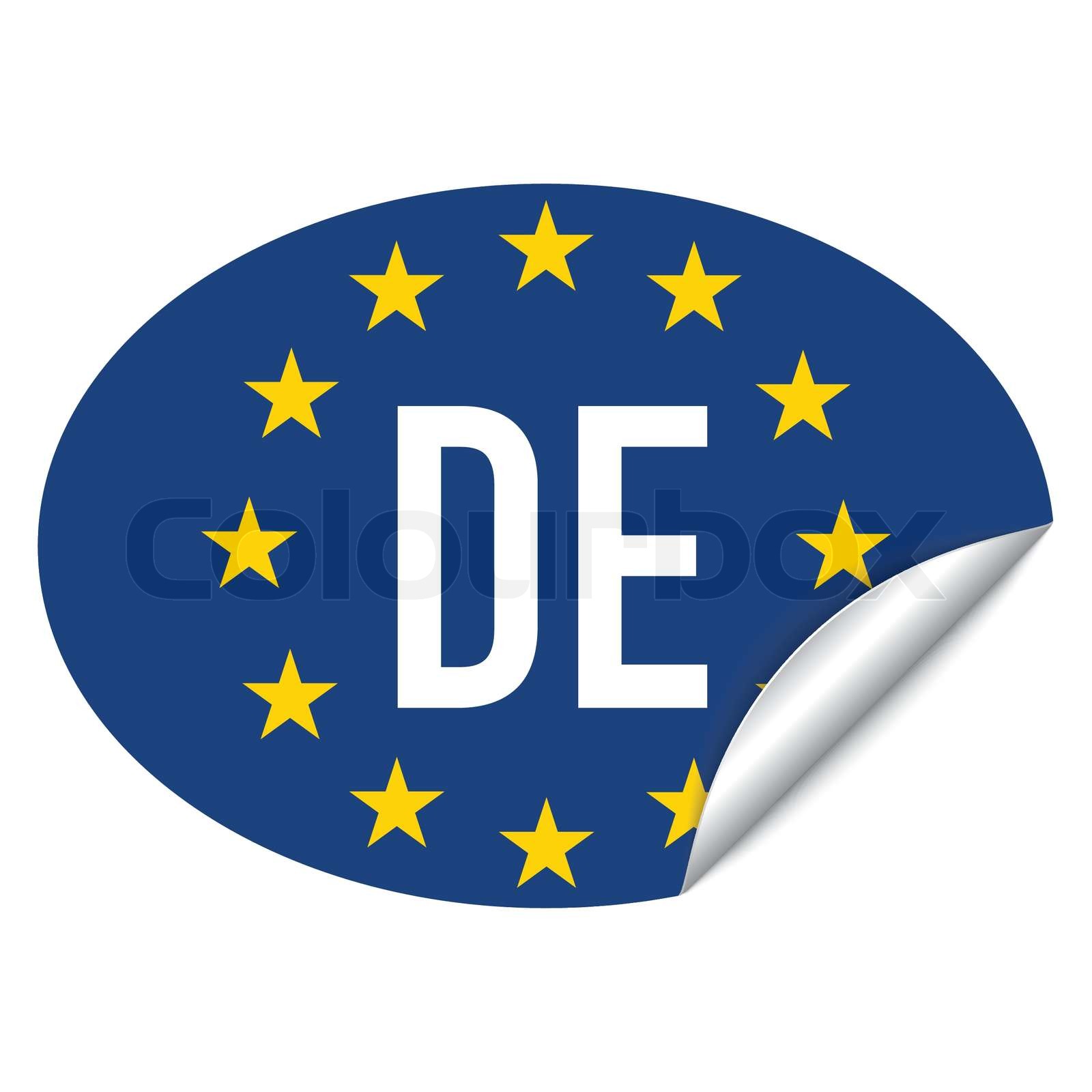 Oval country sticker - eu - germany - de | Stock vector | Colourbox
