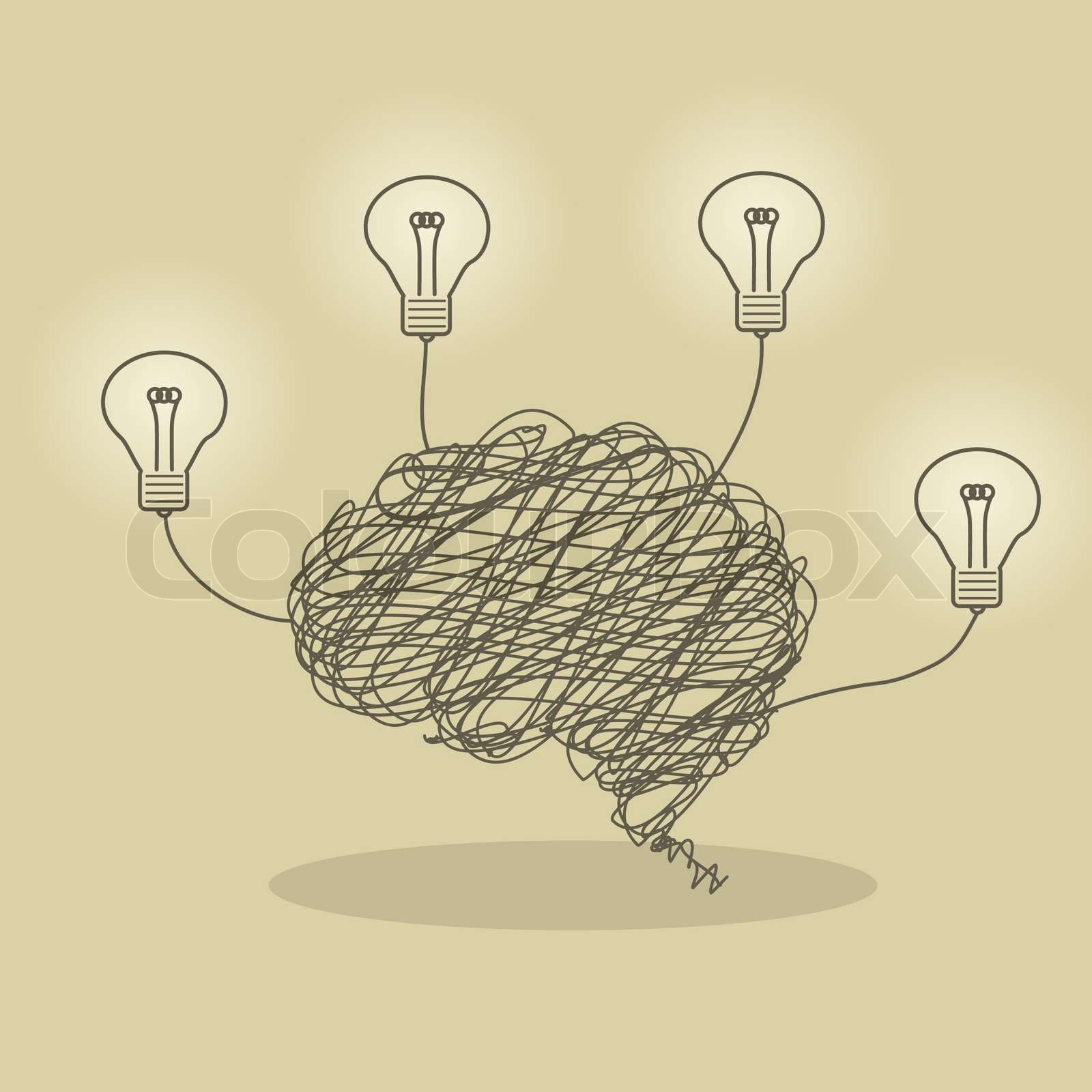 Messy brain | Stock vector | Colourbox
