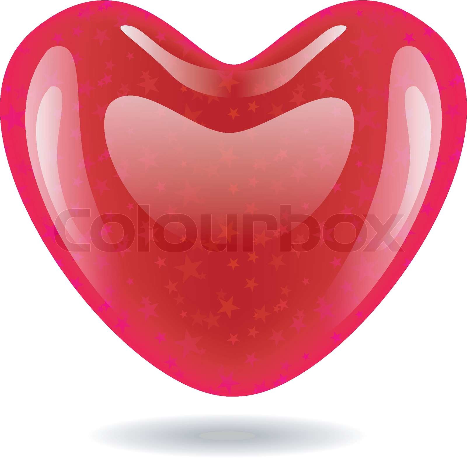 Heart with stars insideeps | Stock vector | Colourbox