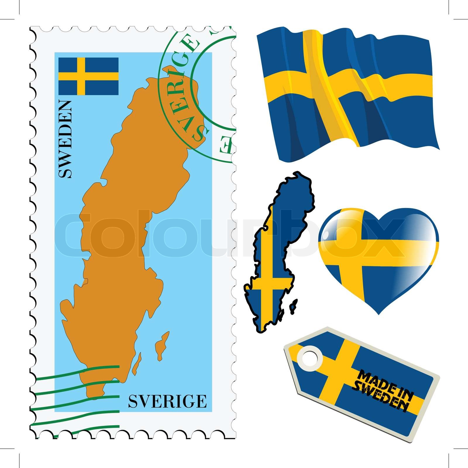 national colours of Sweden | Stock vector | Colourbox