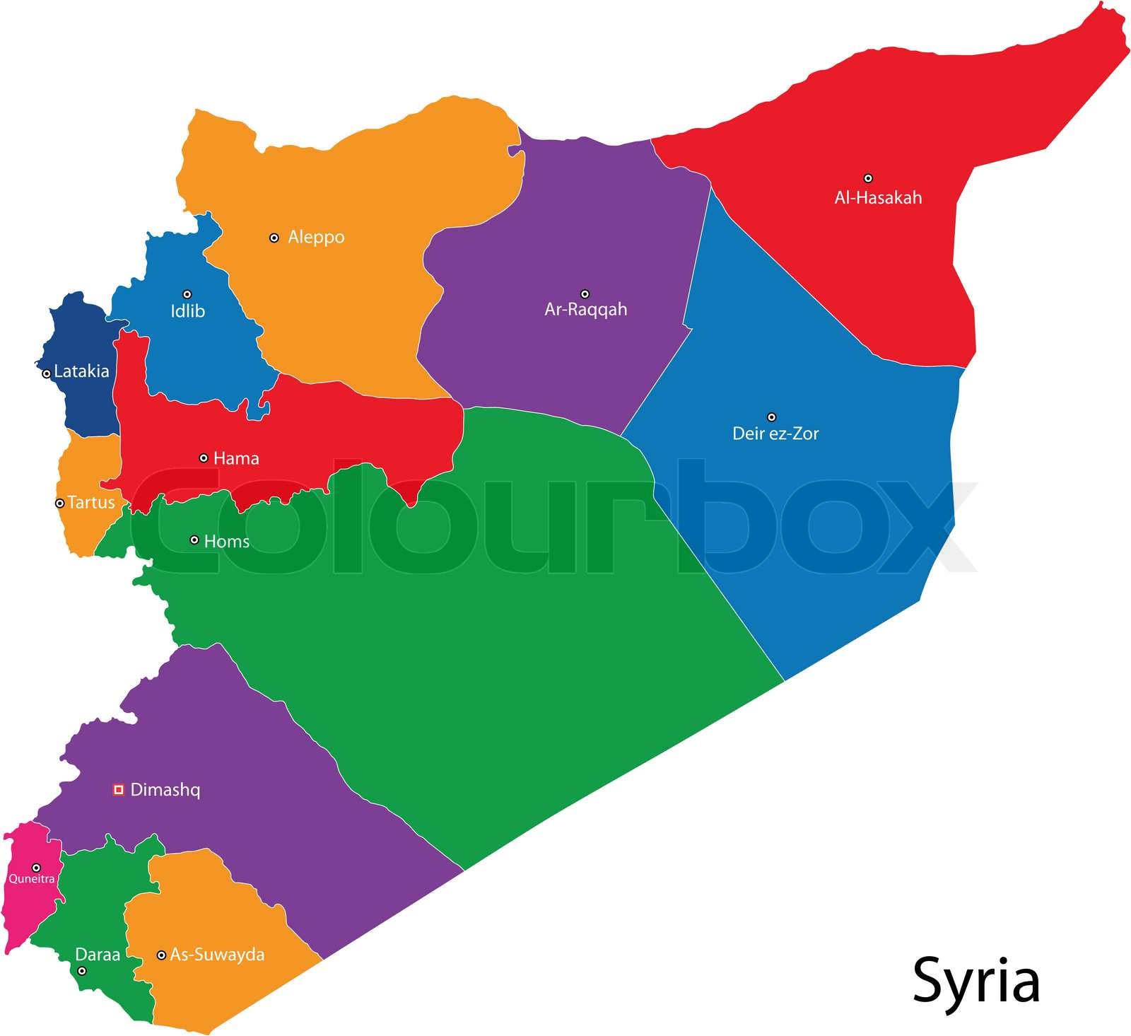 Syria map | Stock vector | Colourbox