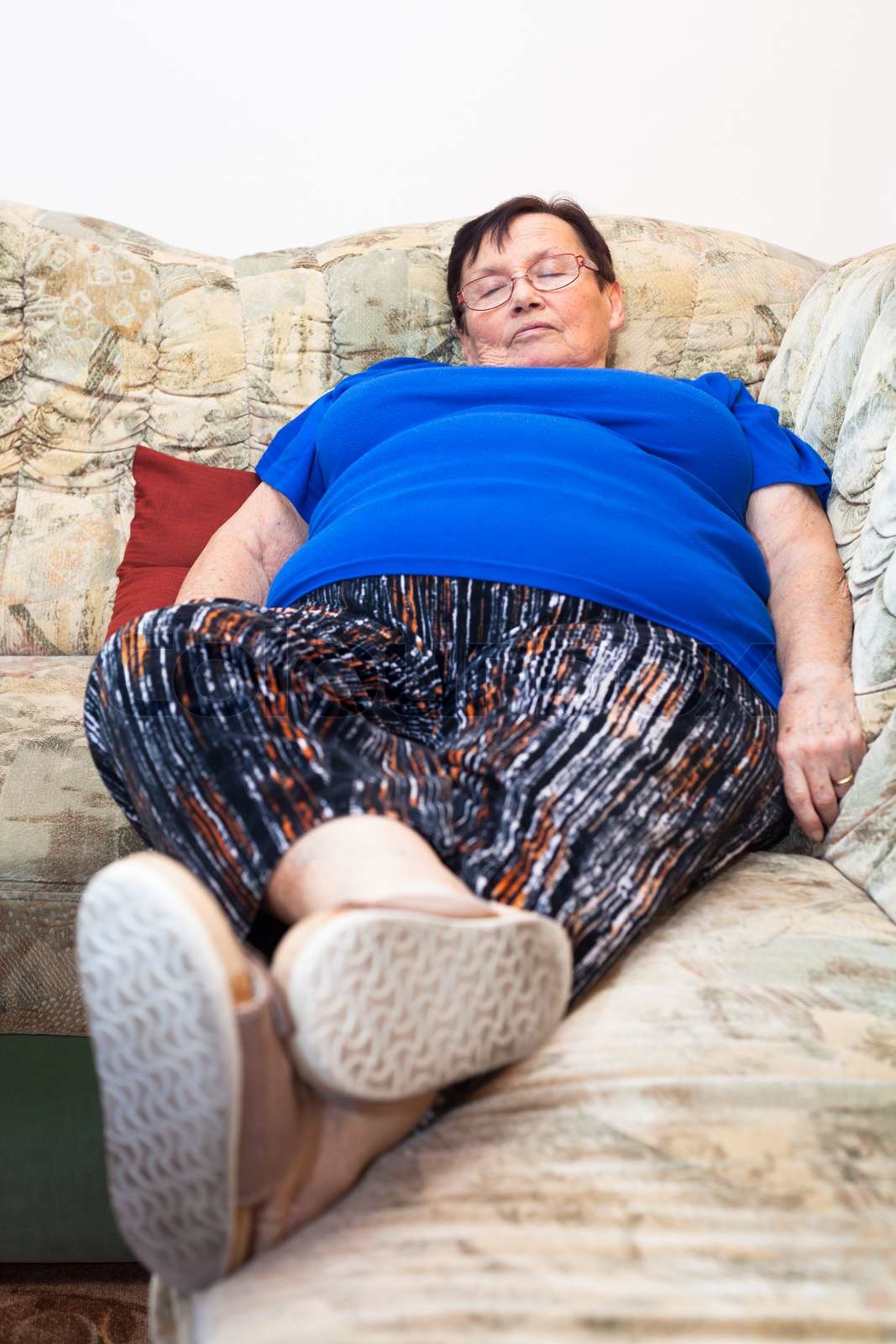 Obese Senior Woman Sleeping Stock Image Colourbox Obese Senior Woman Sleeping Stock Image Colourbox
