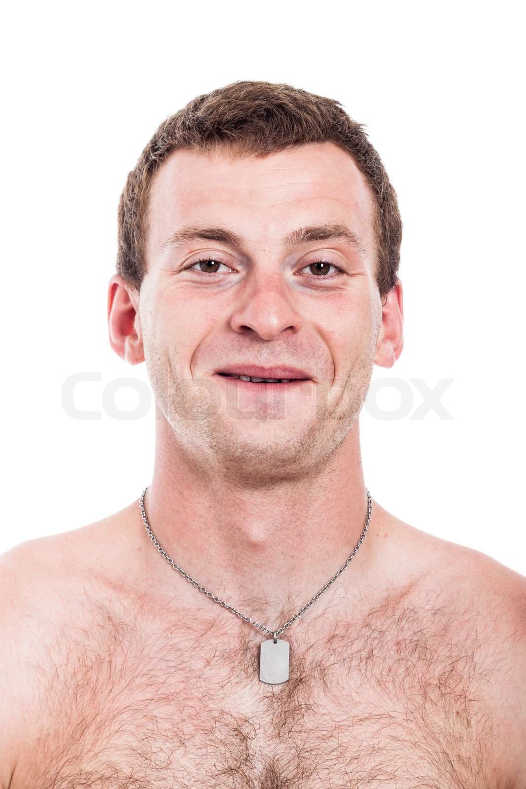 Glad shirtless mand | Stock foto | Colourbox