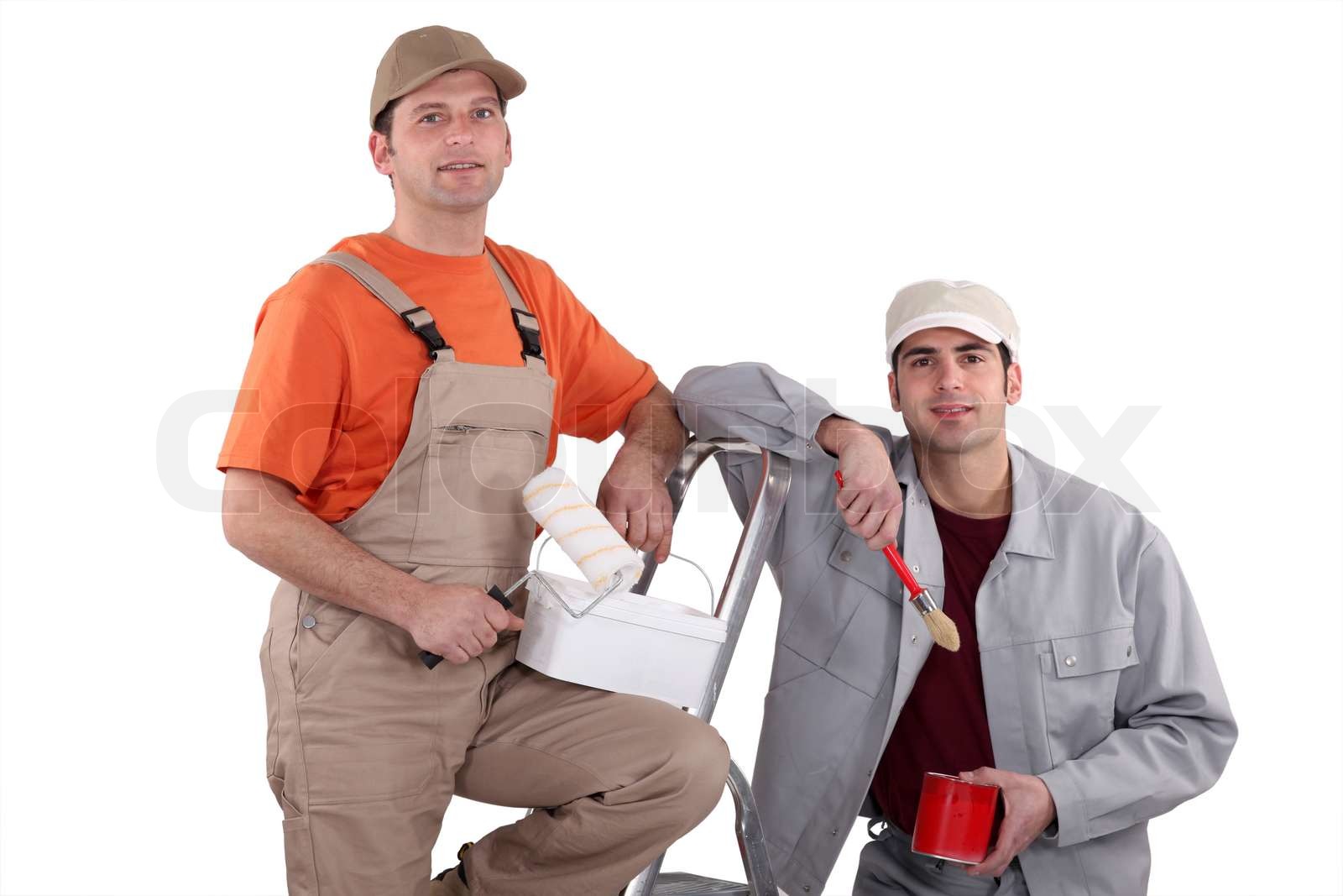 Two painters at work | Stock image | Colourbox