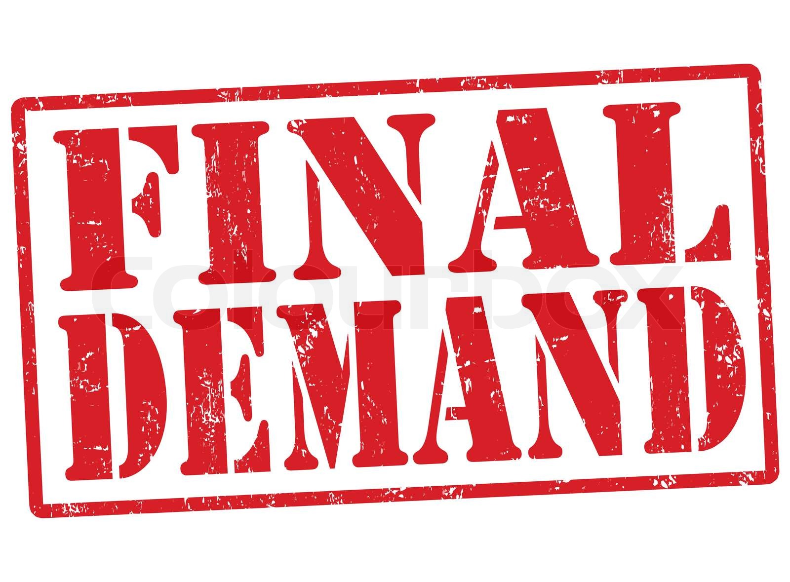 Final demand stamp | Stock vector | Colourbox