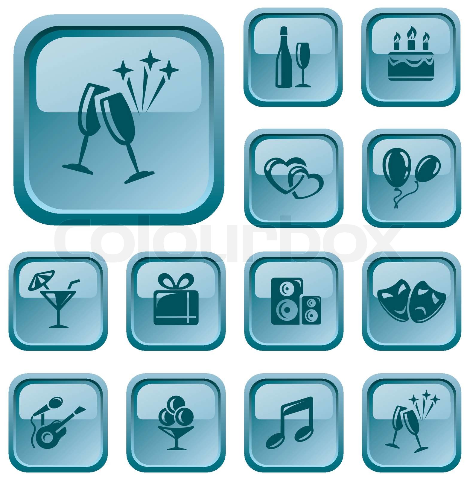Party buttons | Stock vector | Colourbox