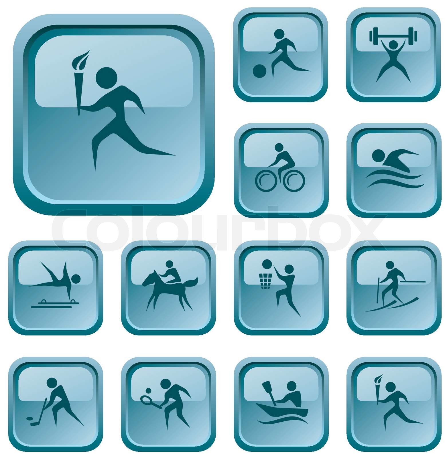 Sport buttons | Stock vector | Colourbox