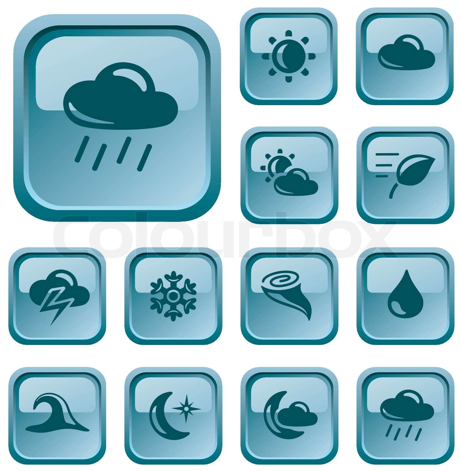 Weather buttons | Stock vector | Colourbox
