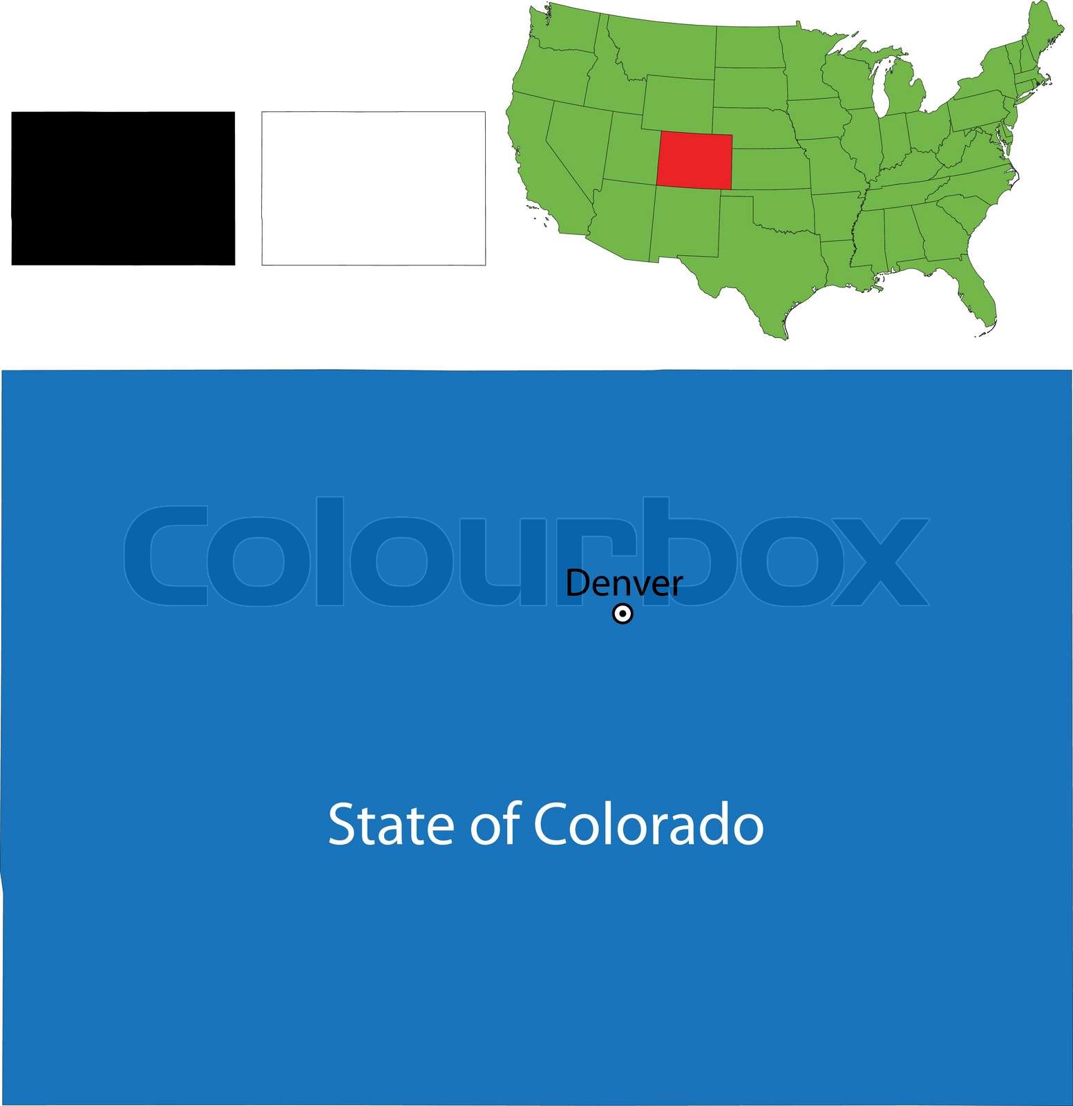 Colorado map | Stock vector | Colourbox