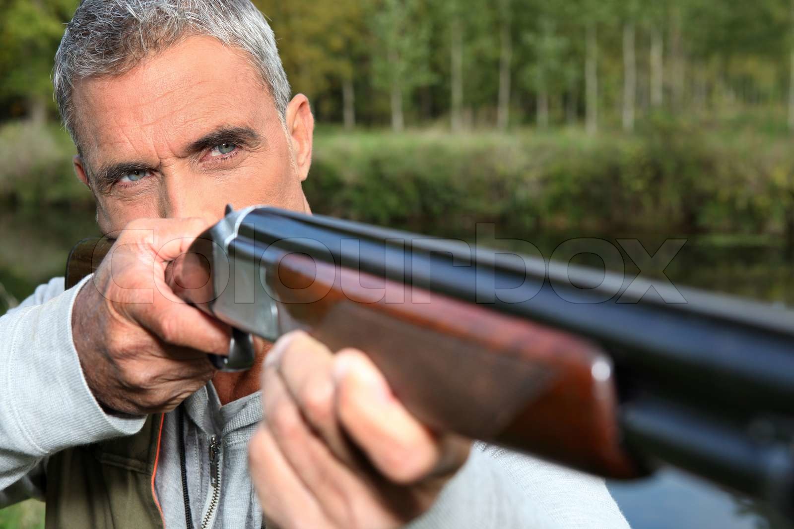 hunter shooting | Stock image | Colourbox