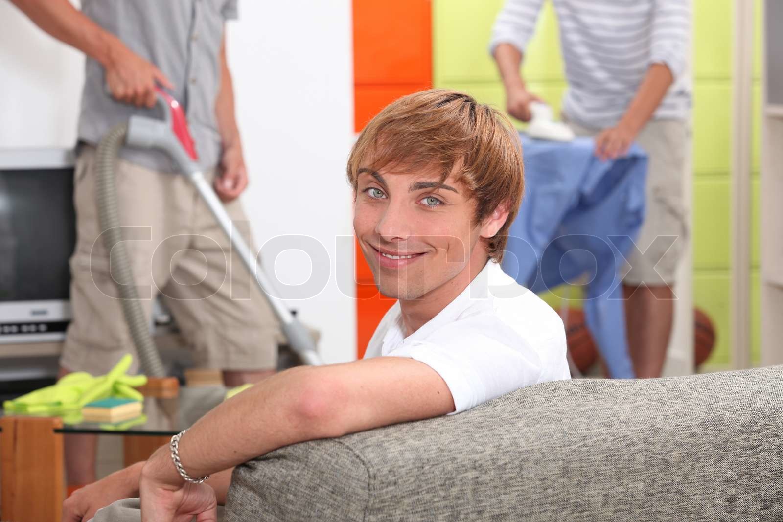 Men cleaning | Stock image | Colourbox