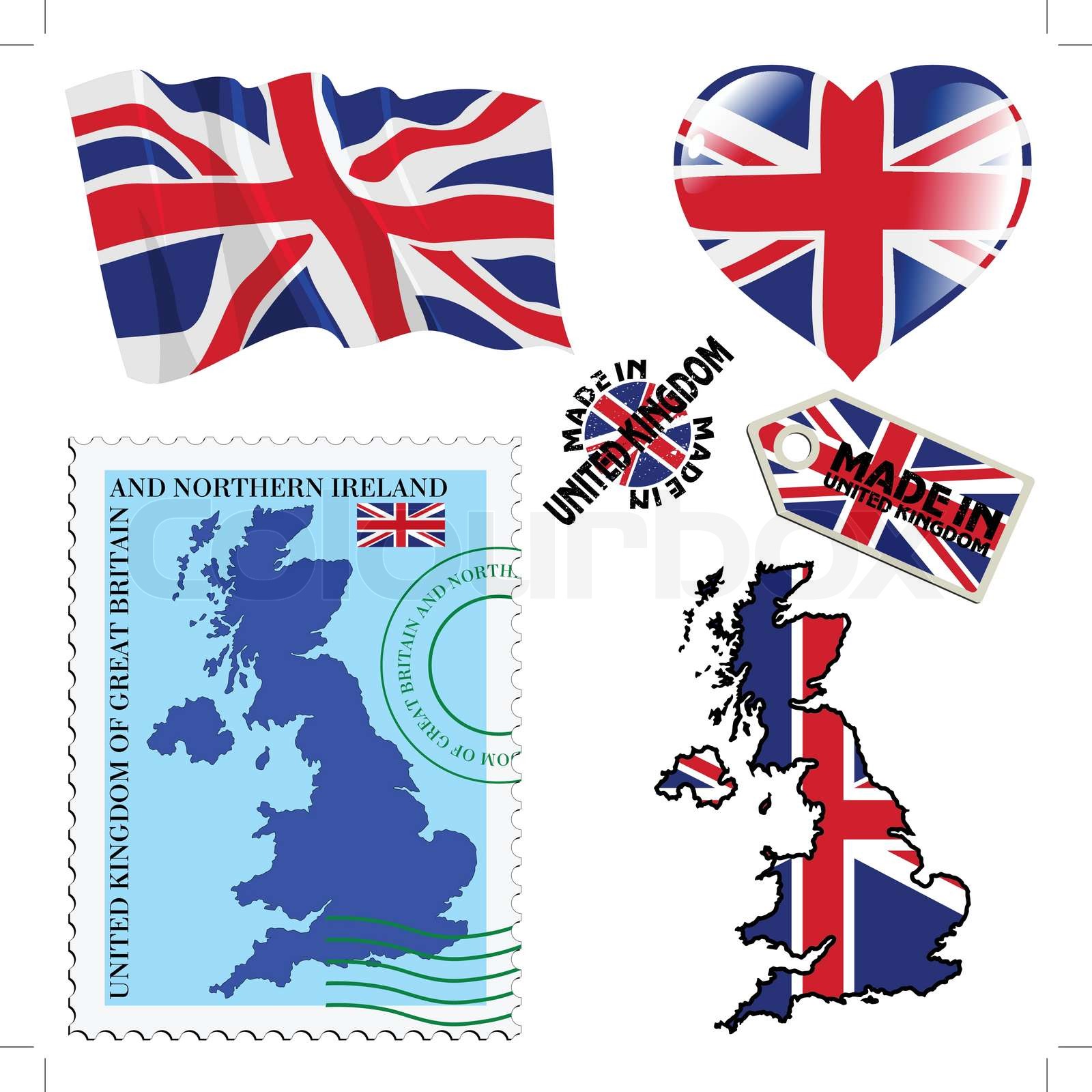 national colours of United Kingdom | Stock vector | Colourbox