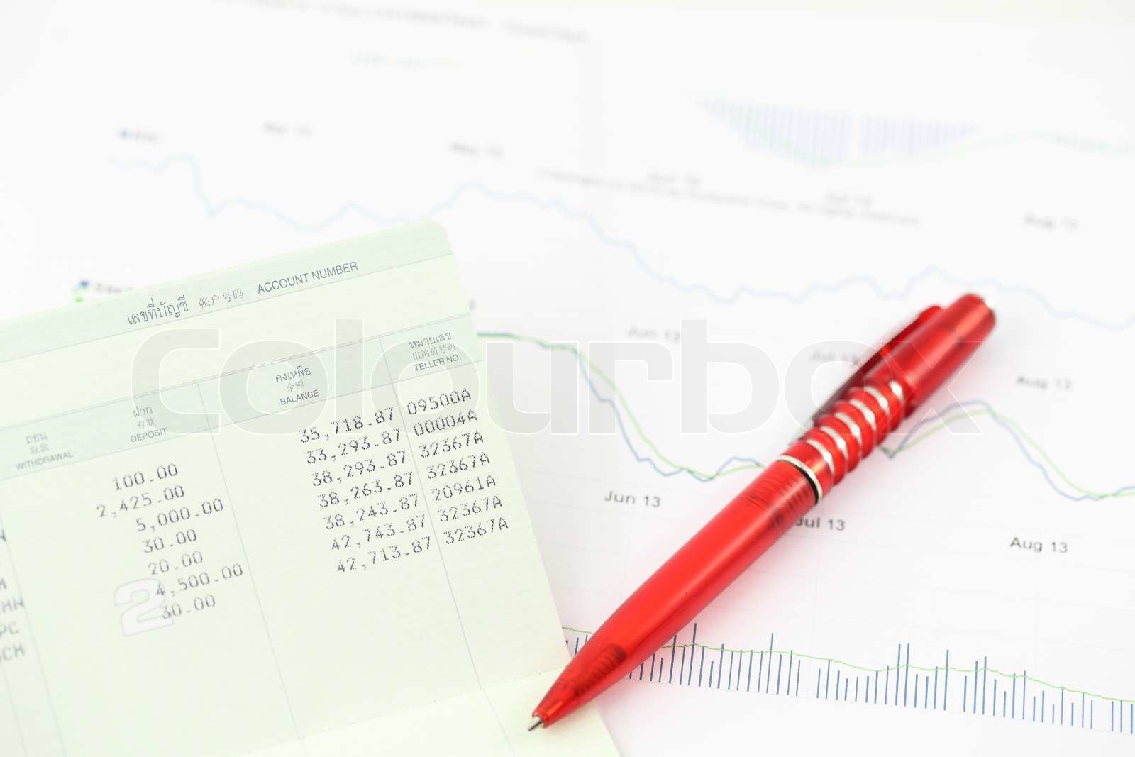 Accounting and stock chart | Stock image | Colourbox