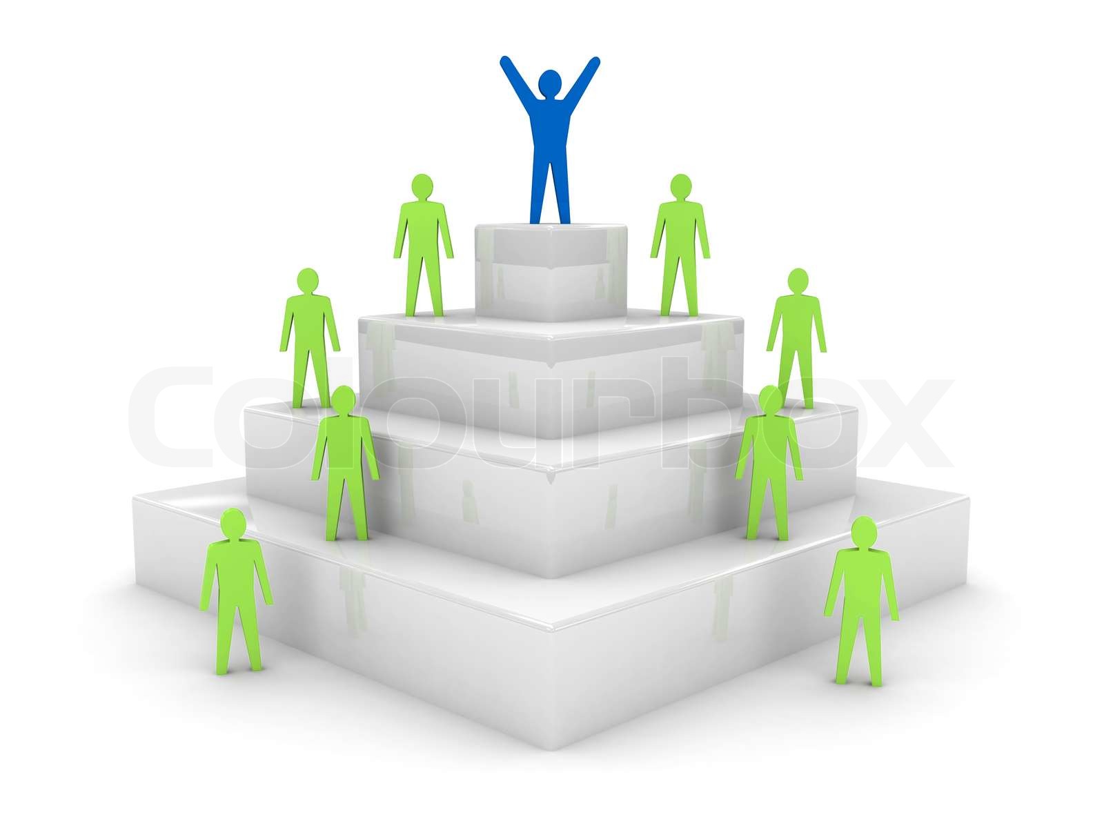 Social hierarchy. Leadership. Concept 3D illustration. | Stock image ...