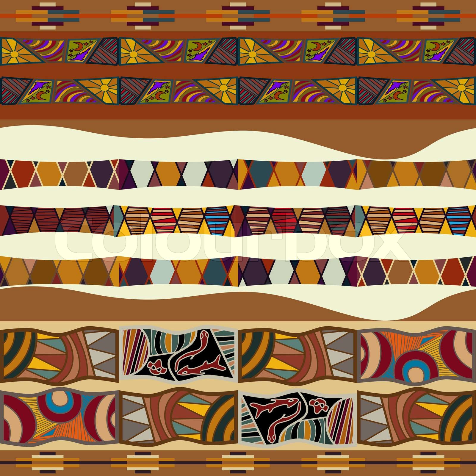 Seamless texture of African | Stock vector | Colourbox