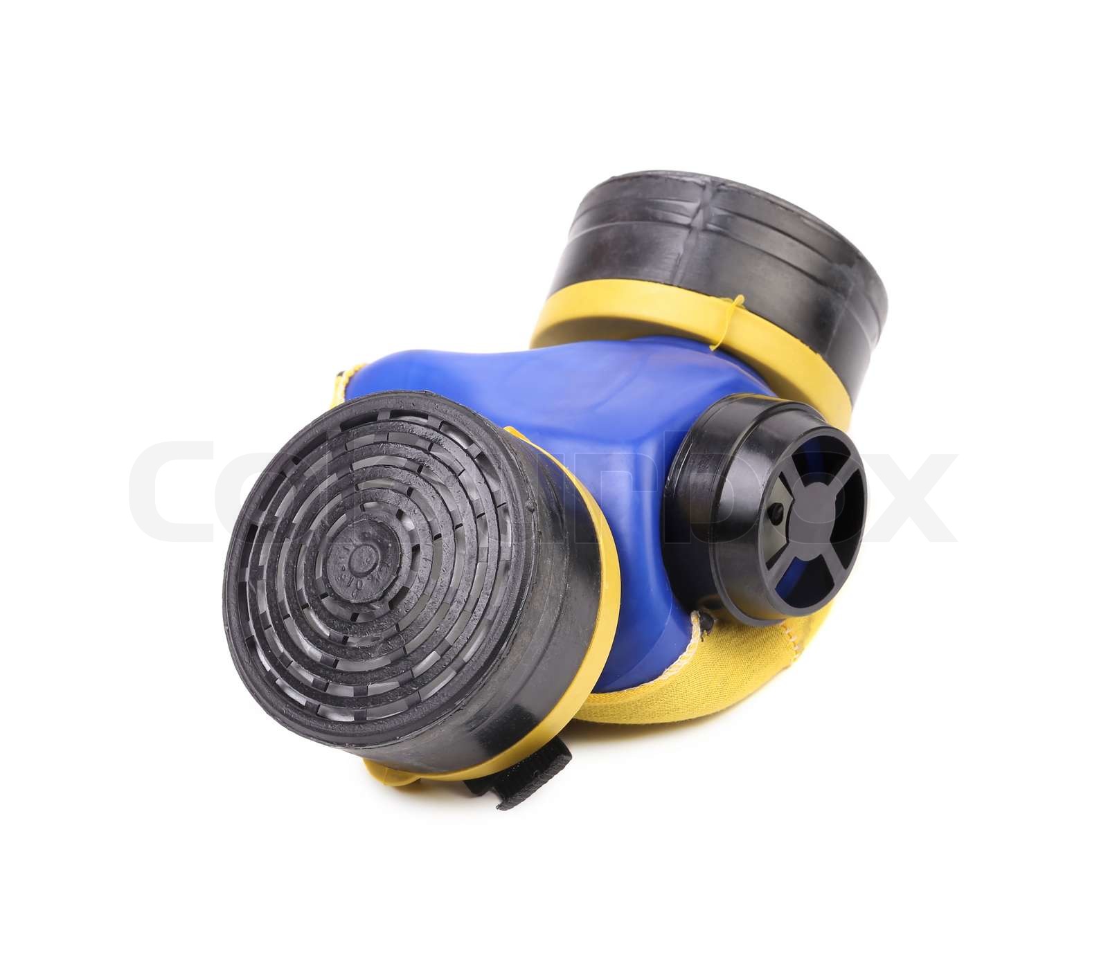 Closeup side view of gas mask | Stock image | Colourbox