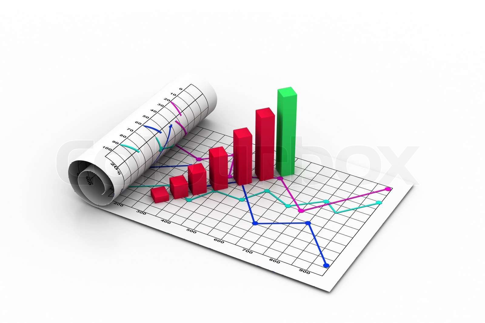 Erhverv graf med diagram | Stock foto | Colourbox