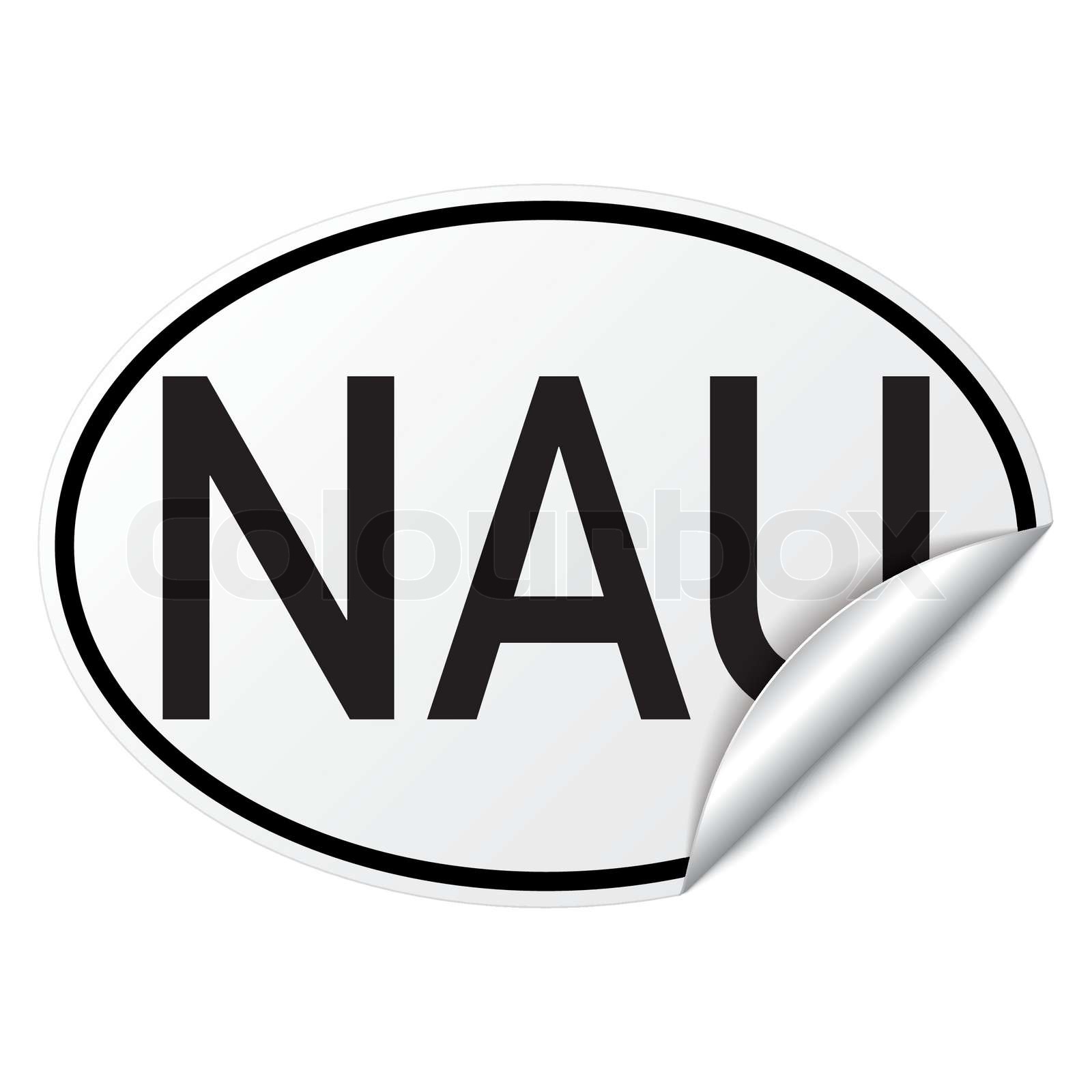 Oval country car sticker - black white - nauru - nau | Stock vector ...