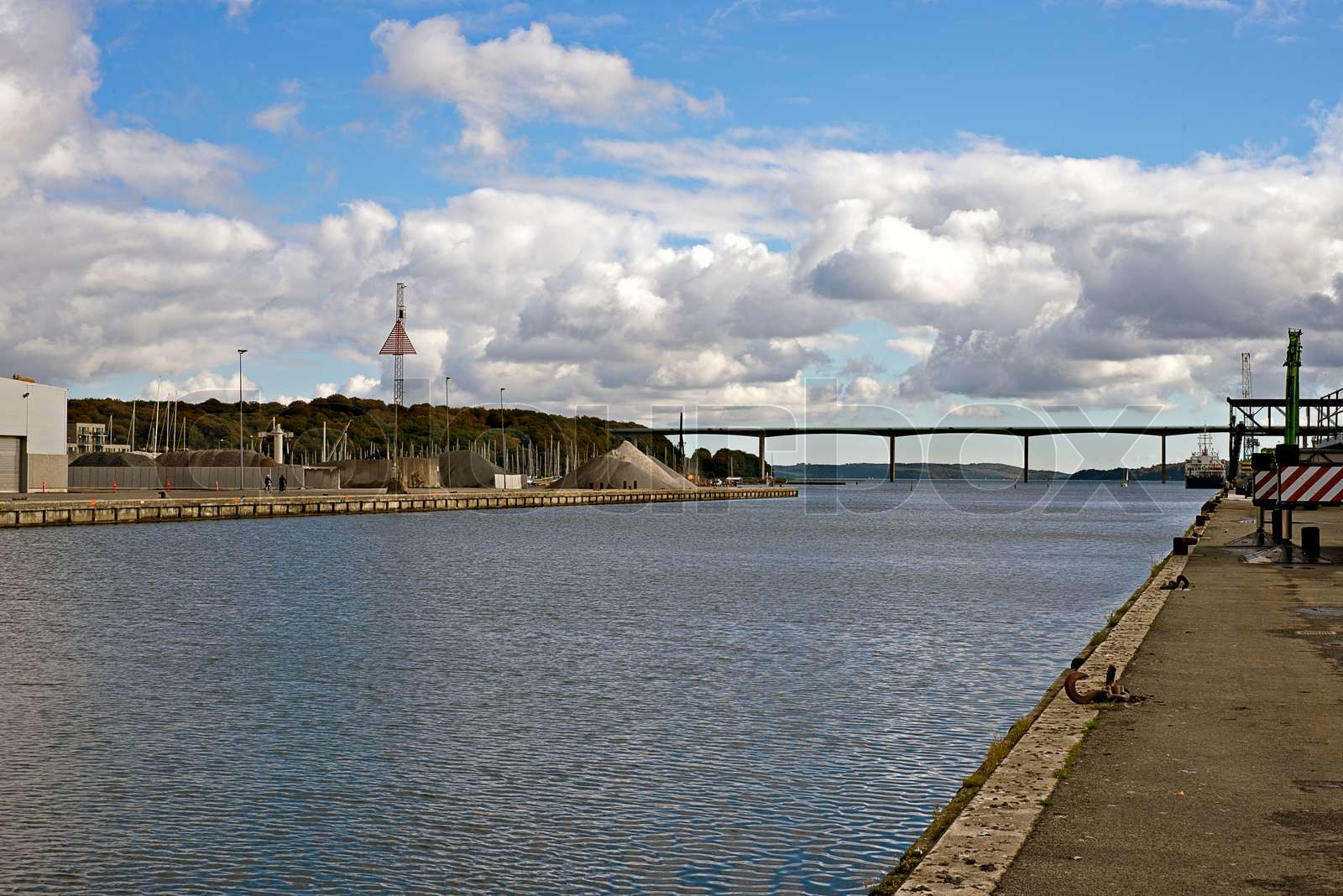 Udsigt fra Vejle Havn | Stock foto | Colourbox