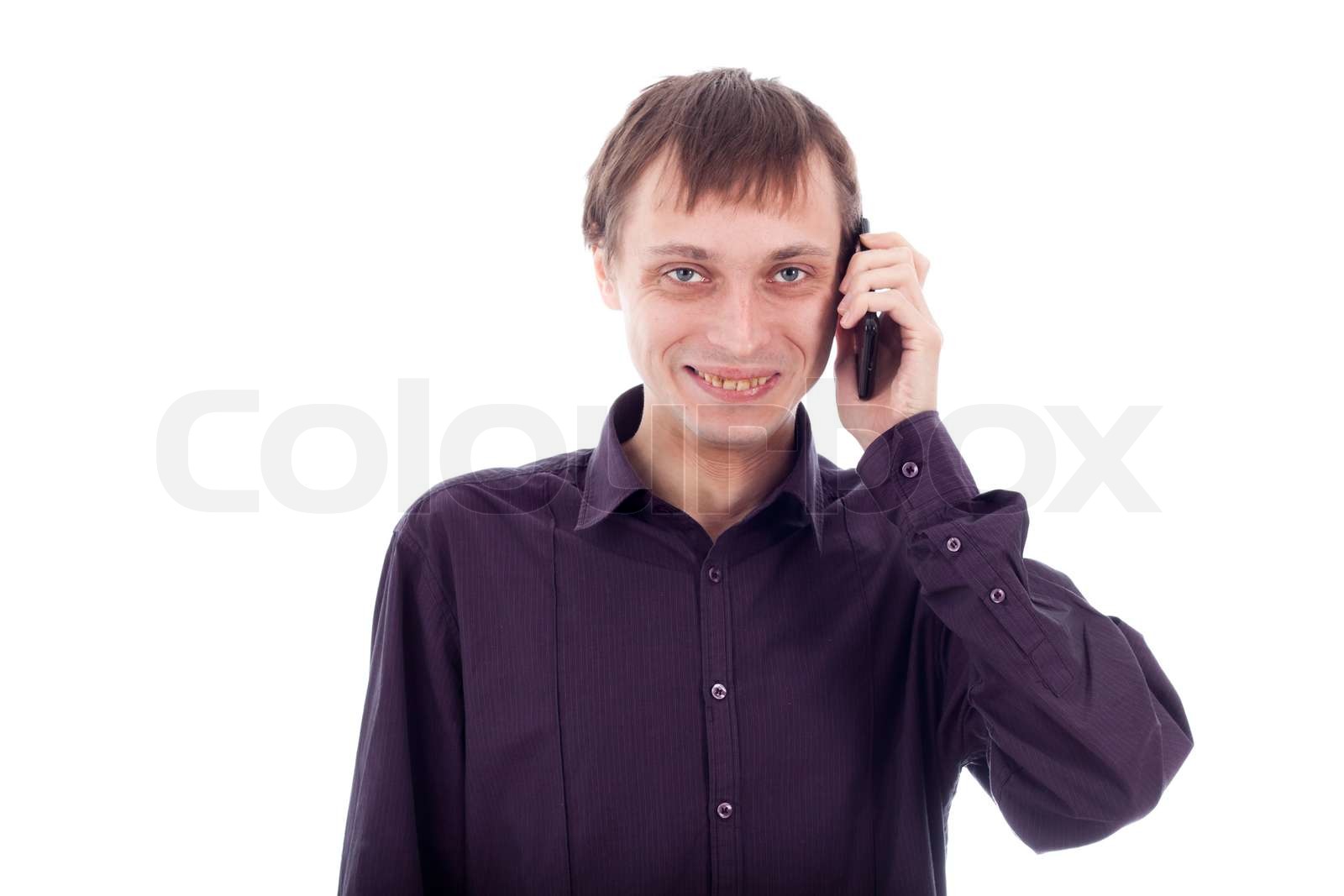 Weirdo man on the phone | Stock image | Colourbox