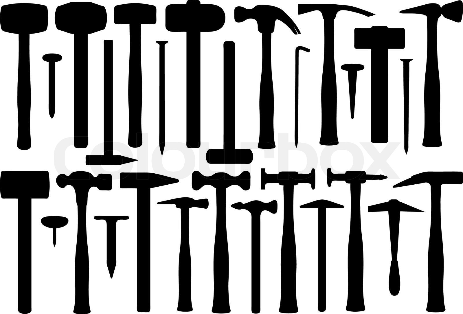 Set Of Different Hammers | Stock vector | Colourbox
