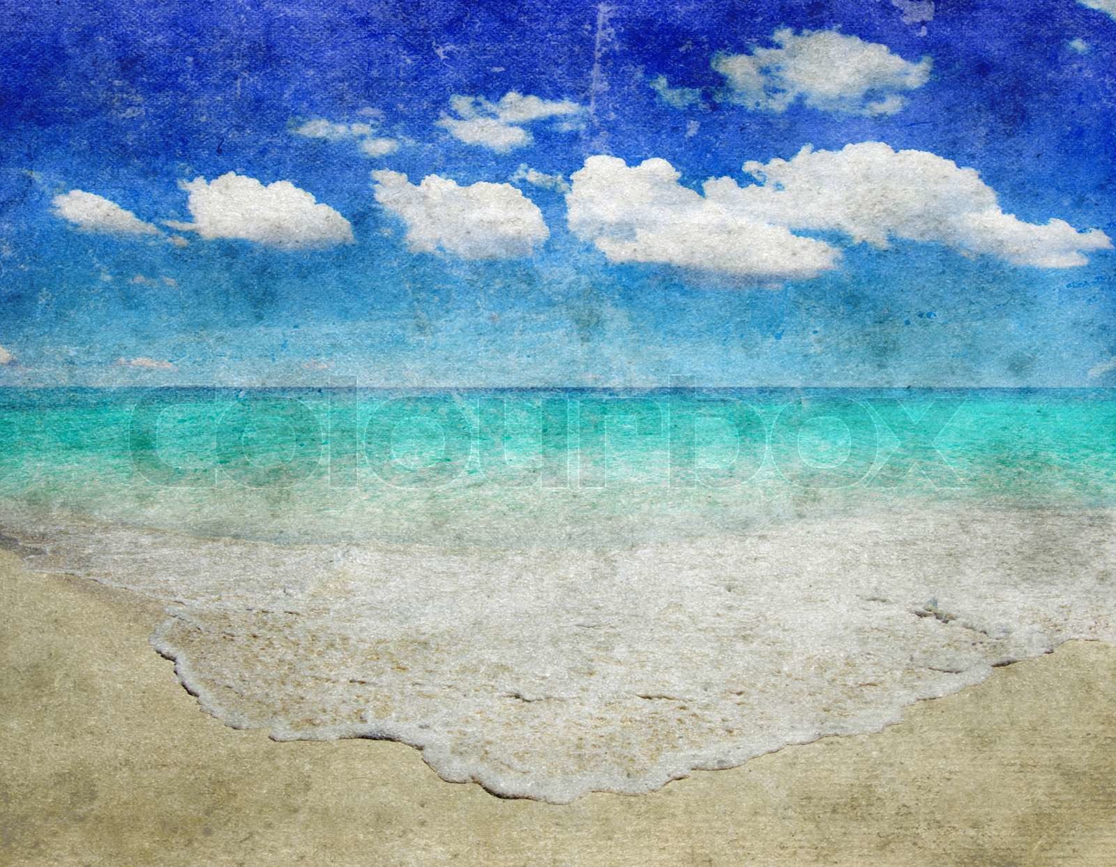 grunge beach | Stock image | Colourbox