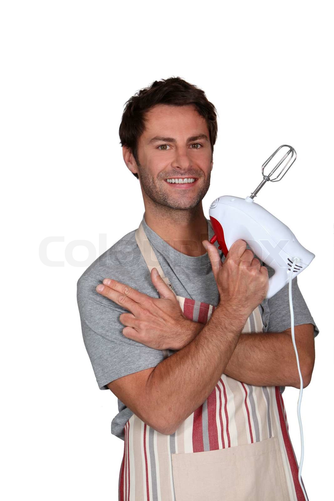 Man wearing apron | Stock image | Colourbox