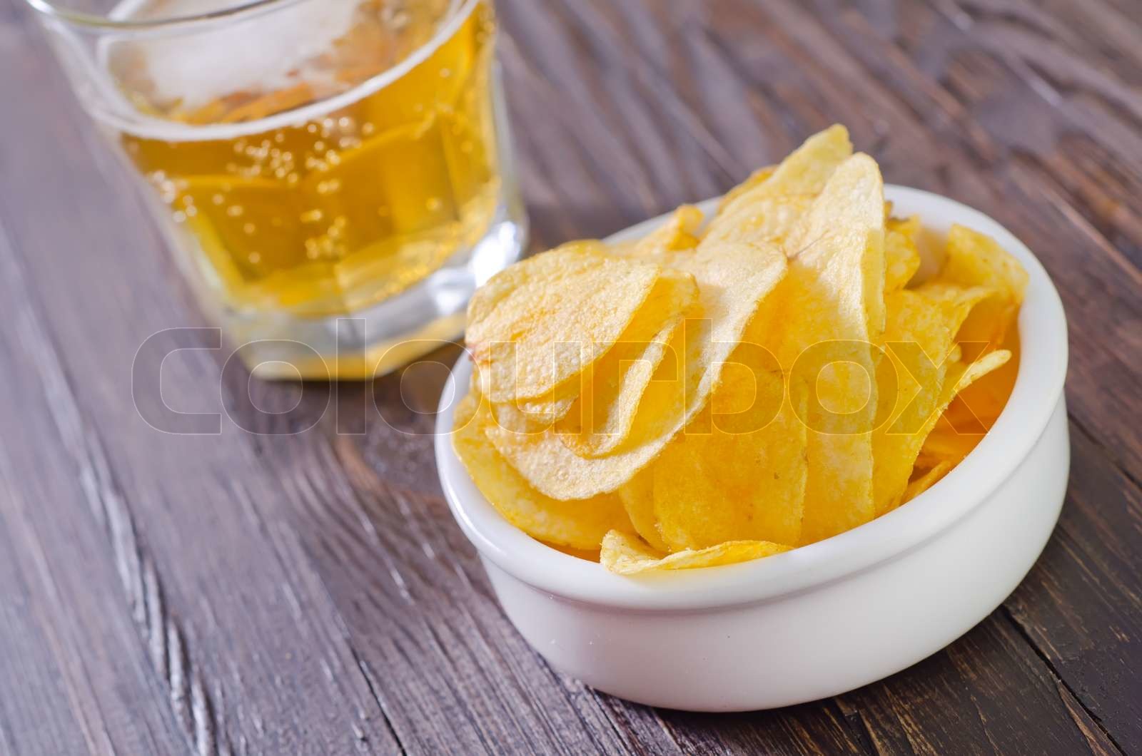 chips and beer | Stock image | Colourbox