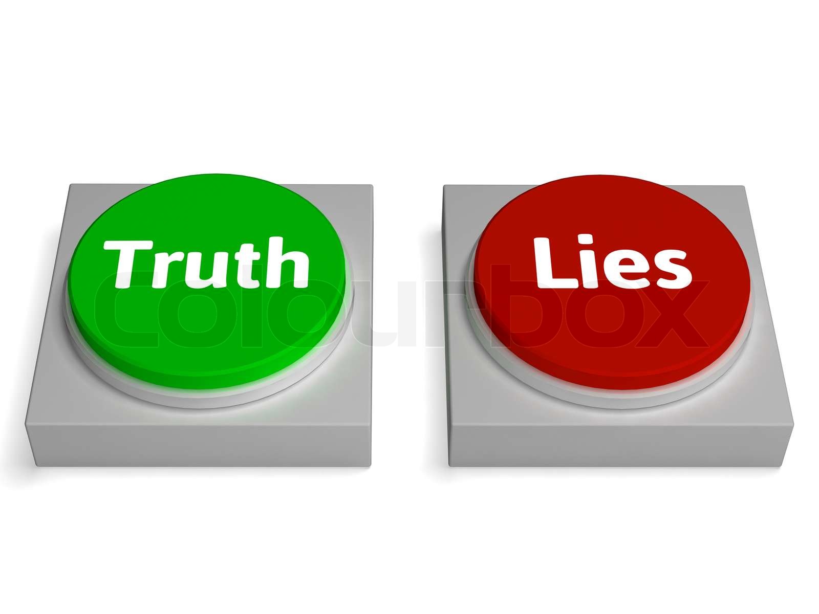 Truth Lies Buttons Show True Or Liar | Stock image | Colourbox