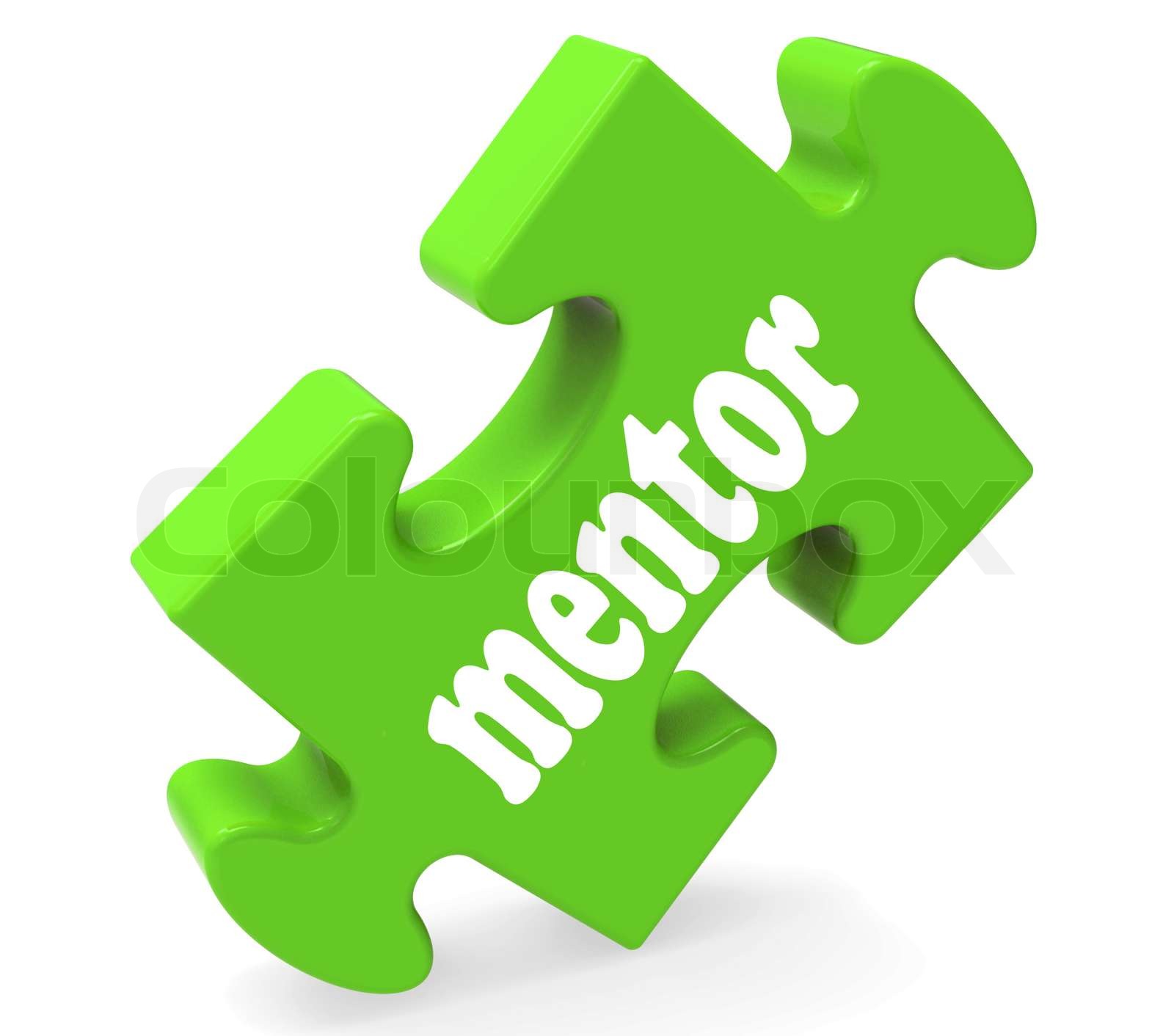 Mentor Puzzle Zeigt Beratung Mentoring und Mentoren | Stock Bild ...