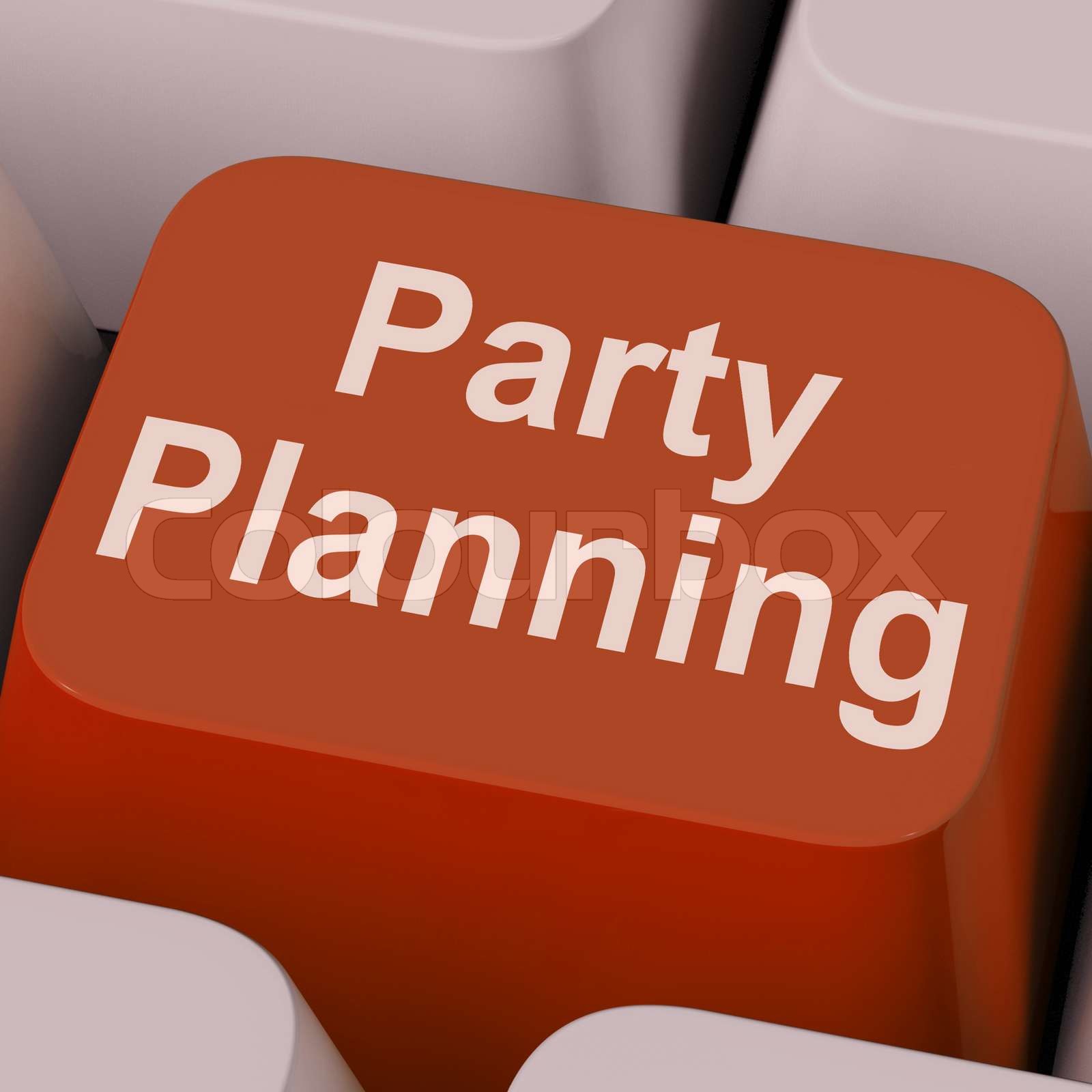 Party Planning Key Shows Celebration Organization Online | Stock image ...