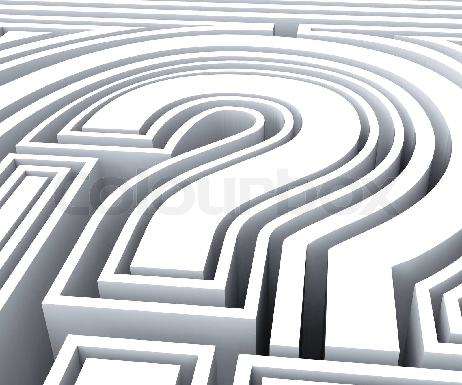 Question Mark Symbol Shows FAQ Solving | Stock image | Colourbox